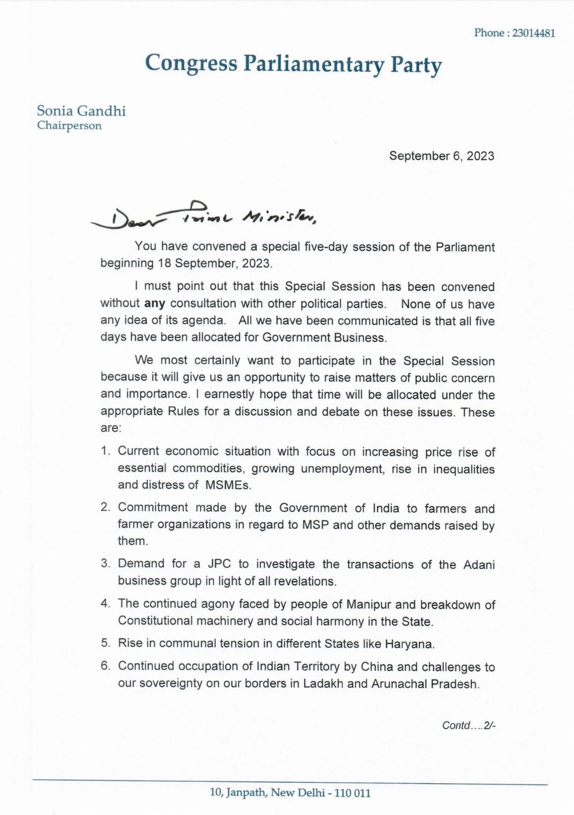 Letter To Congress Letter To Congress: Retired Admirals And Generals