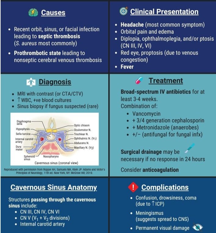 Causes Of Cavernous Sinus Thrombosis