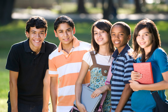 Diverse Middle School Kids