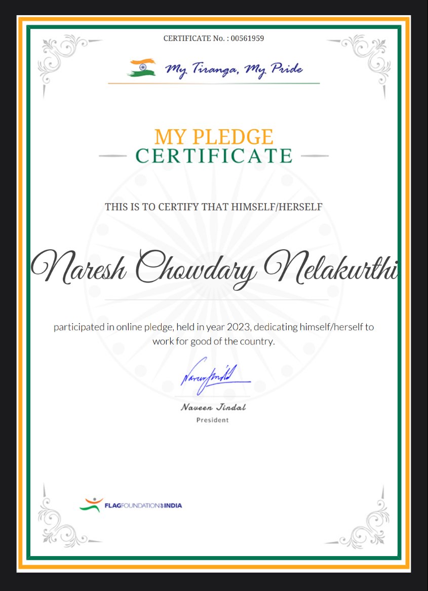 I have taken the pledge of Tiranga. Here's your chance Click here to ...
