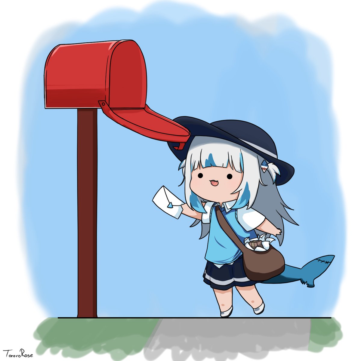 がうるぐら 「mail shark#gawrt 」|toro roseのイラスト