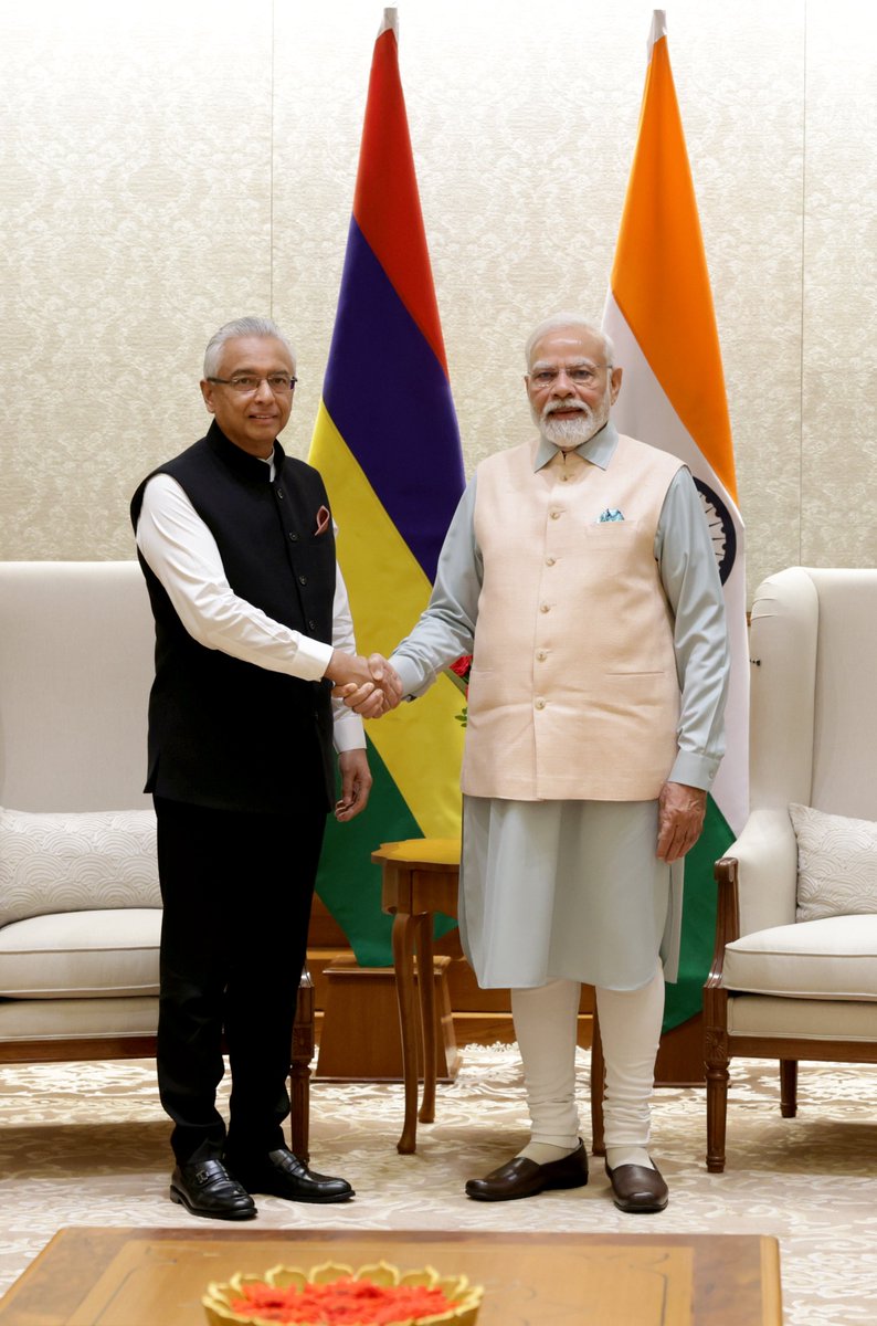 PM Modi met Mauritius PM Pravind Kumar Jugnauth, a key partner integral ...