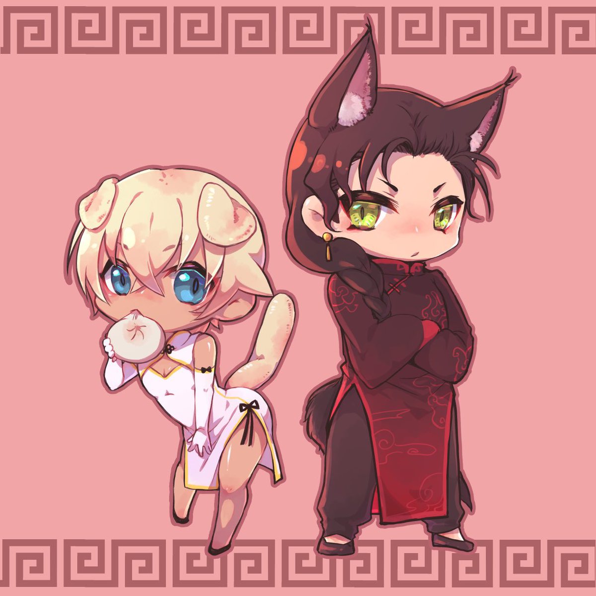 「ライバボはチャイナが合いすぎだと思う 」|🐱SYEI(しぇい)🐱のイラスト