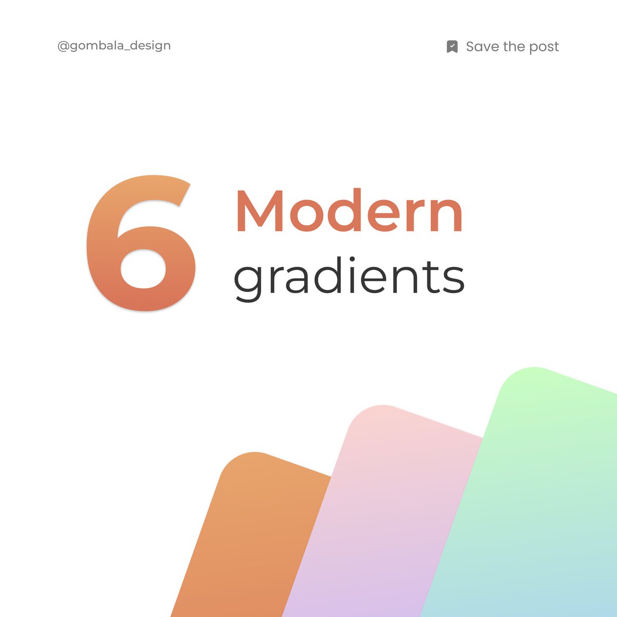 6 MODERN gradients for your projects 👇🎨 Thread 🧵 - Thread from Adrian ...