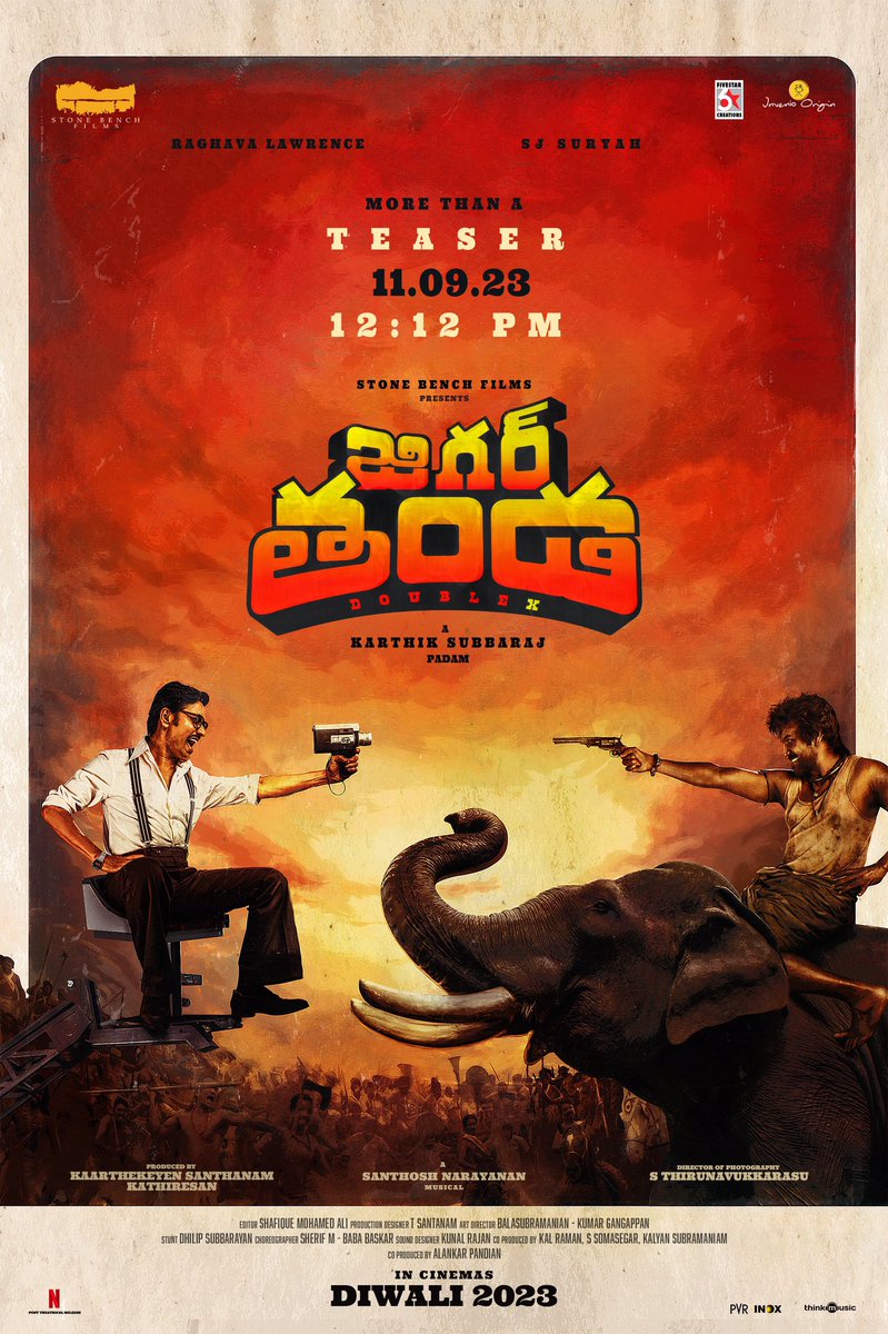 #JigarthandaDoubleX 🔥 XXing away with #MoreThanATeaser releasing on ...