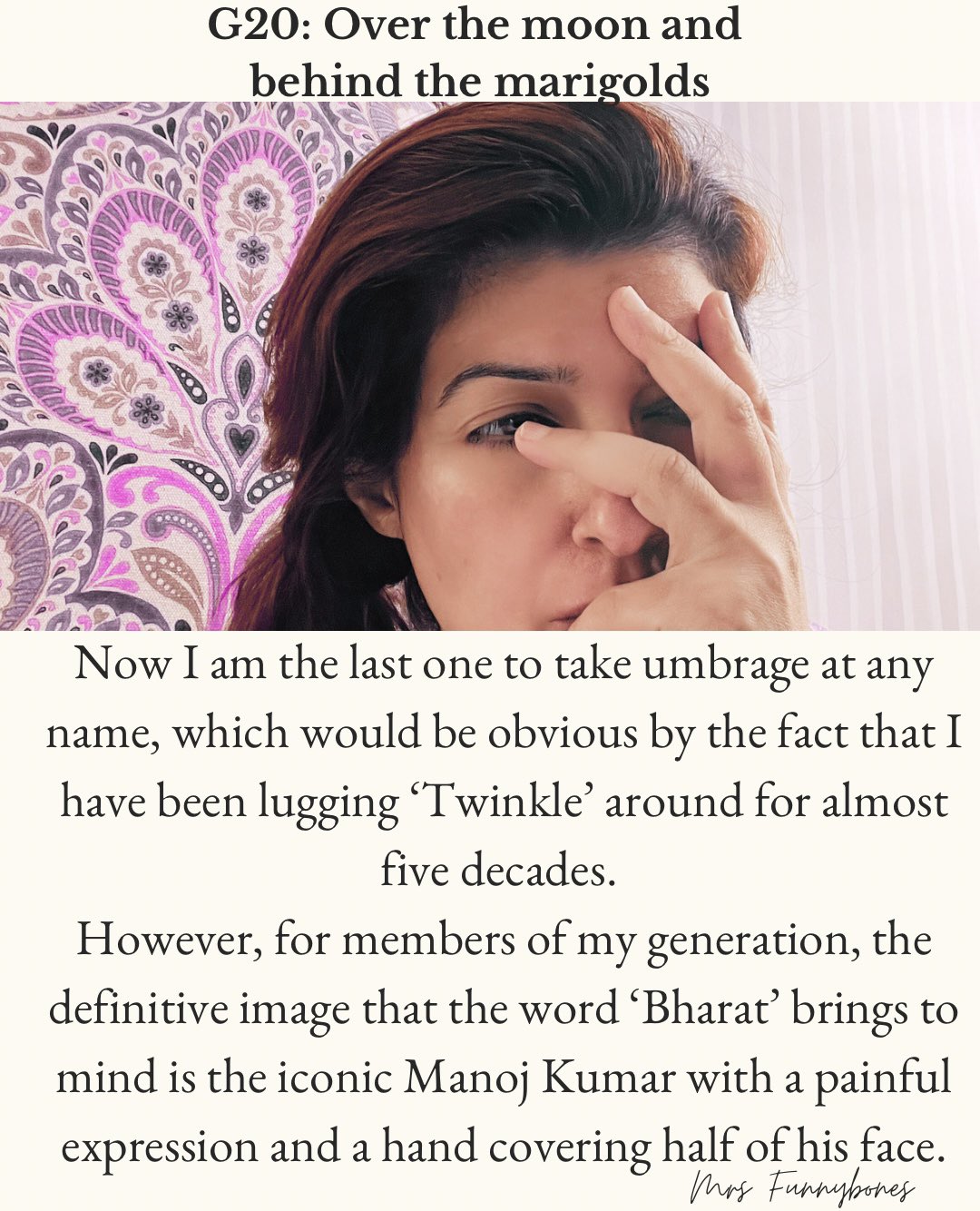 Manoj Kumar Hand On Face