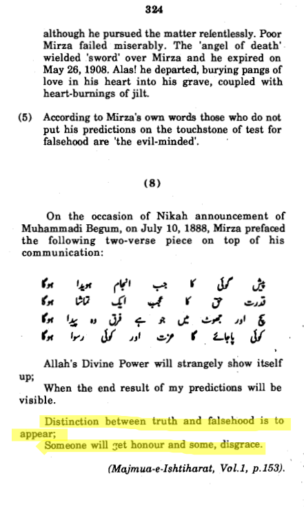 A timeline of the Muhammadi Begum prophecy - Ahmadi Highlights | Rattibha