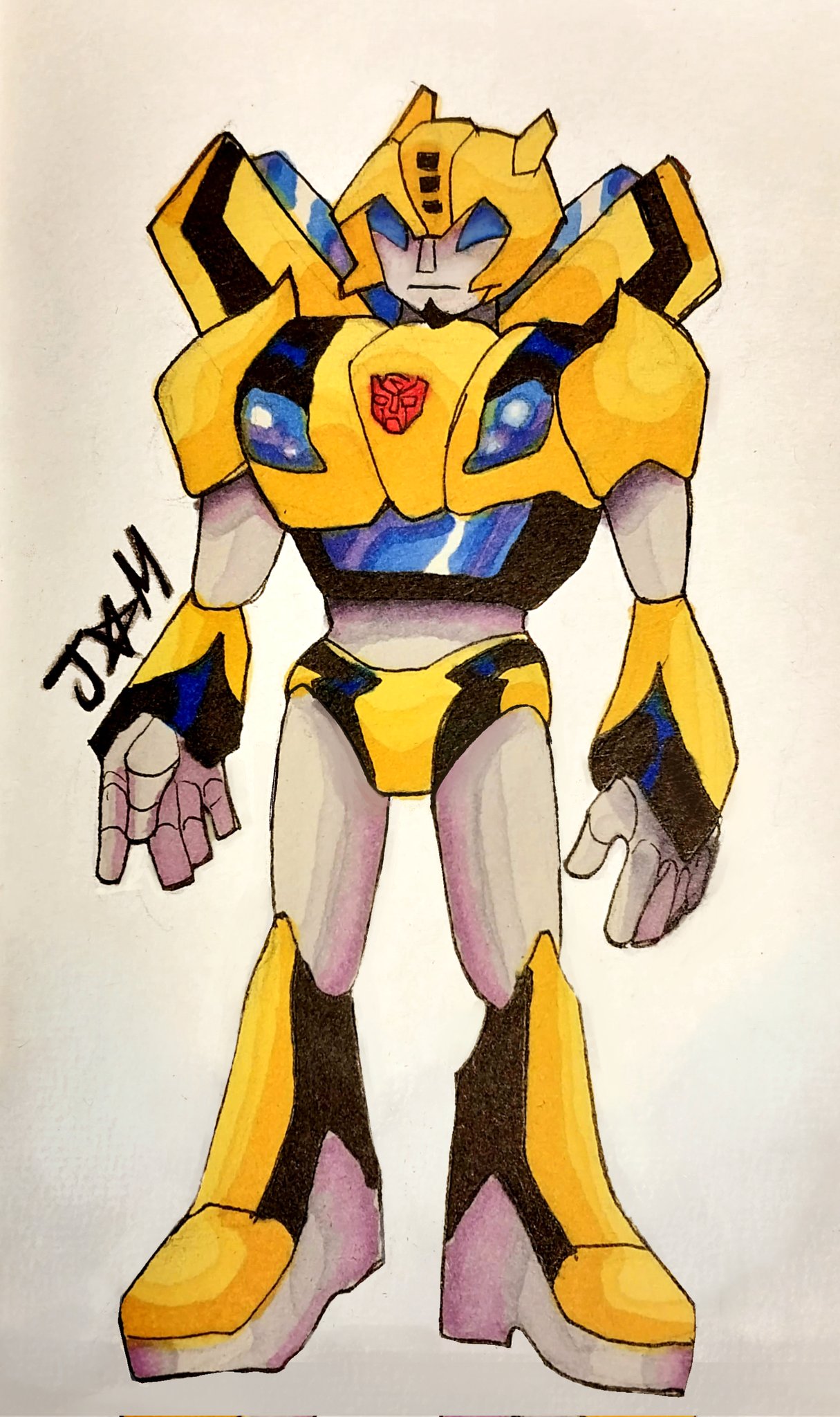Transformers Bumblebee Drawing TRANSFORMERS #1 11th PTG TIAGO DA SILVA