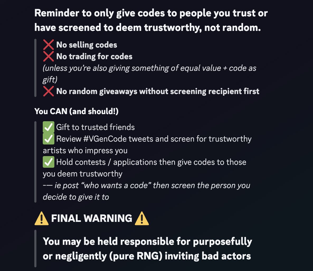 Vgen codes? on Toyhouse