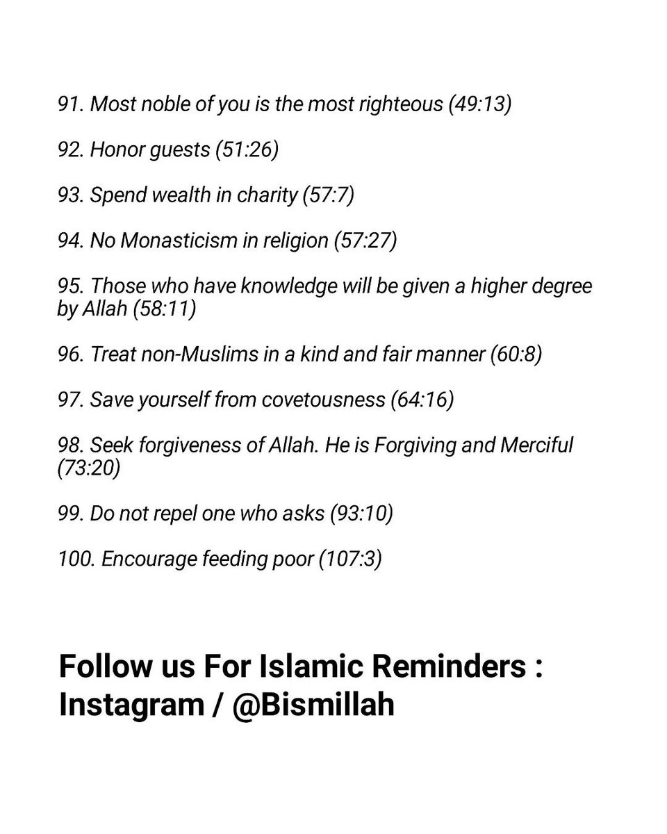 100 Pieces of Advice From The Qur'an... THREAD - Thread from Idris ...