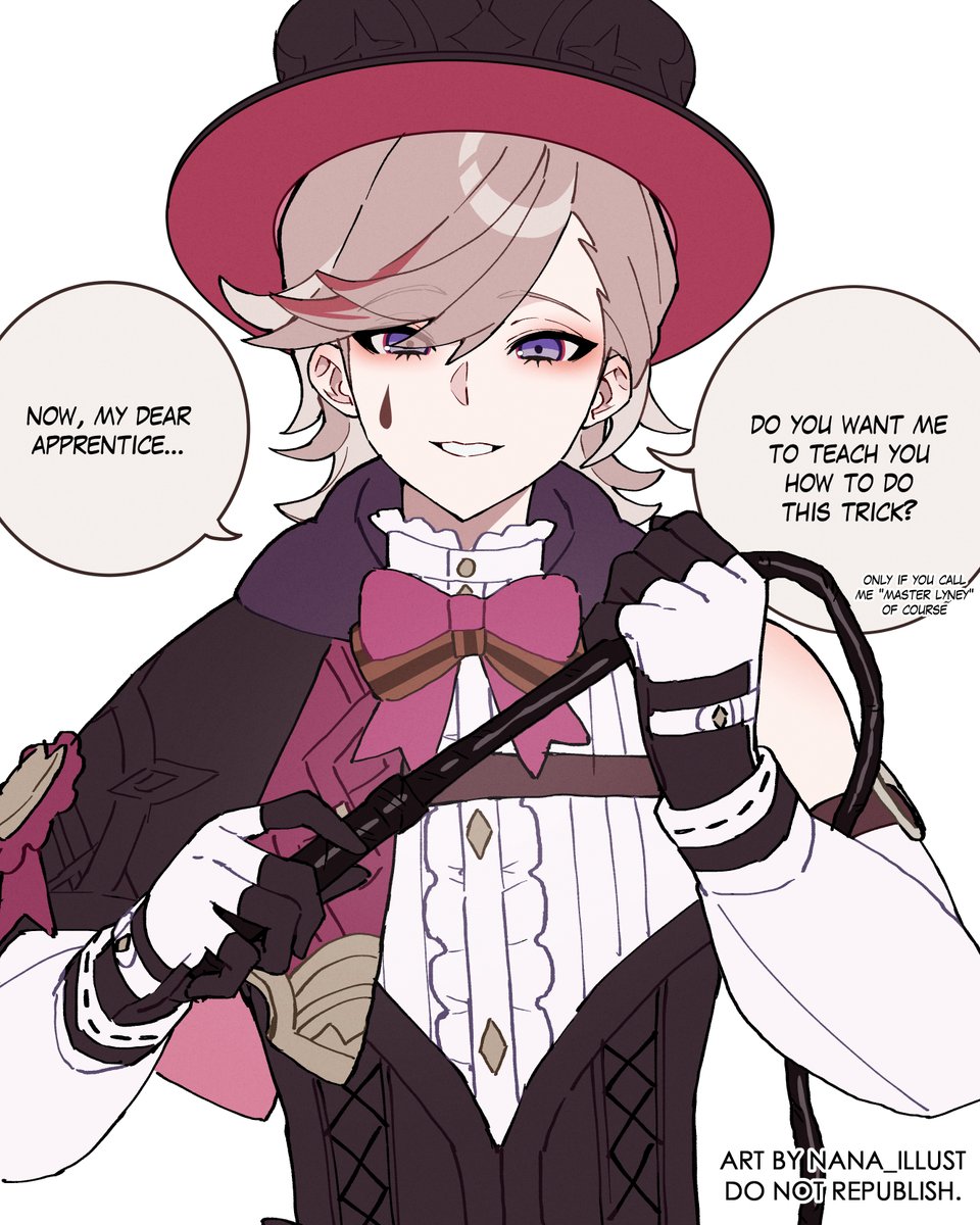 「head empty just lyney without braid #Lyney #原神 #GenshinImpac」Nana 🌸の漫画