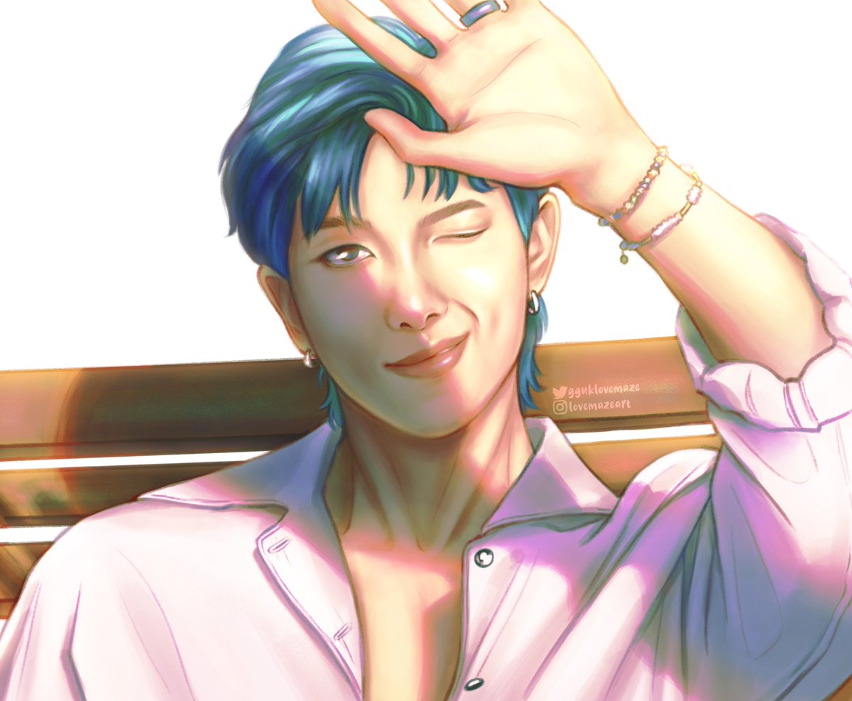「hot like summer happy birthday namjoon!」|bea⁷ ˚· ⊹ FACEのイラスト