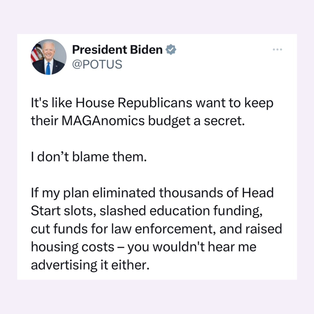 President Biden slams house Republicans for their failed MAGAnomics ...