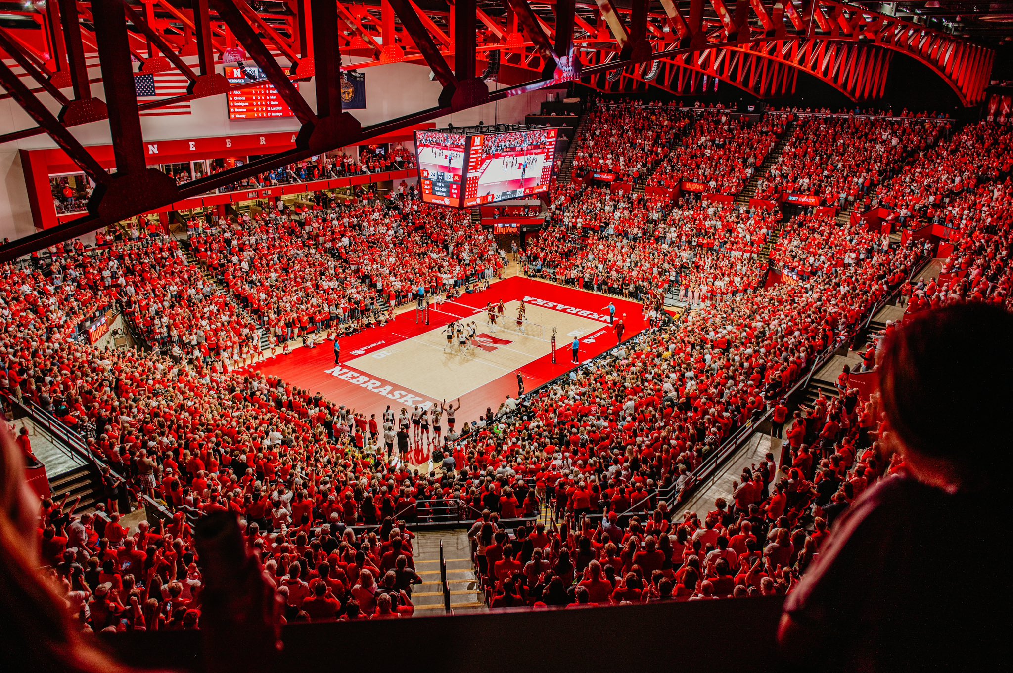 Bob Devaney Volleyball Seating Lopers Playing At Memorial Stadium