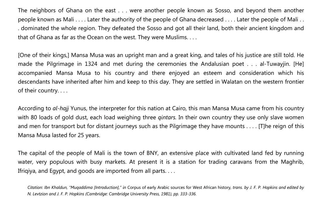 These are the only eyewitness accounts of Mansa Musa & his pilgrimage ...