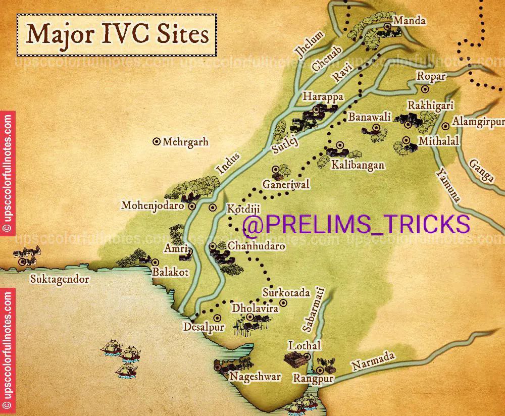 Indus Valley Civilization Cities Map