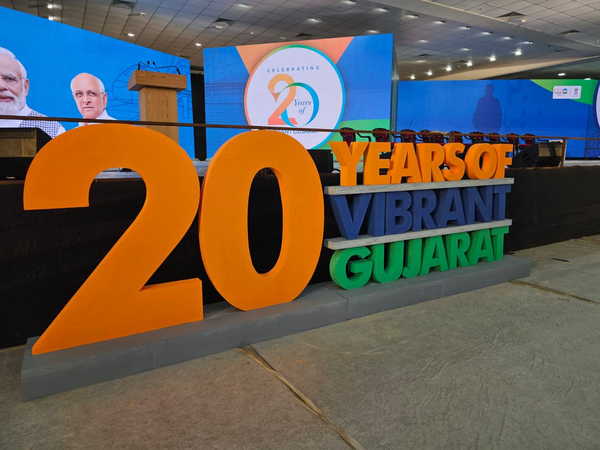 A film on Vibrant Gujarat Summits to be shown on anamorphic screen ...