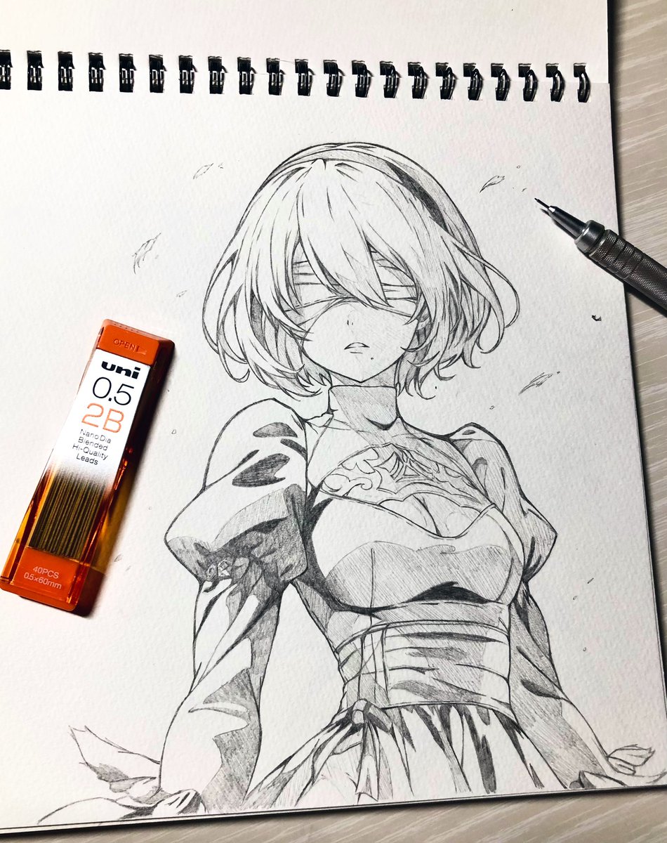 「2B 」たろしゅん@アナログ絵描きの漫画