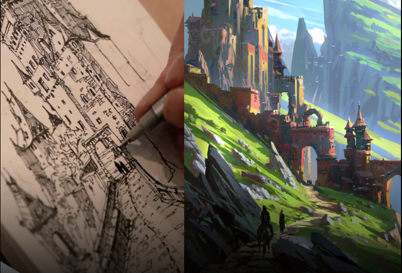 「From Sketch to Digital with Raphael Lacoste - Meet Raphael i」IAMAGの漫画