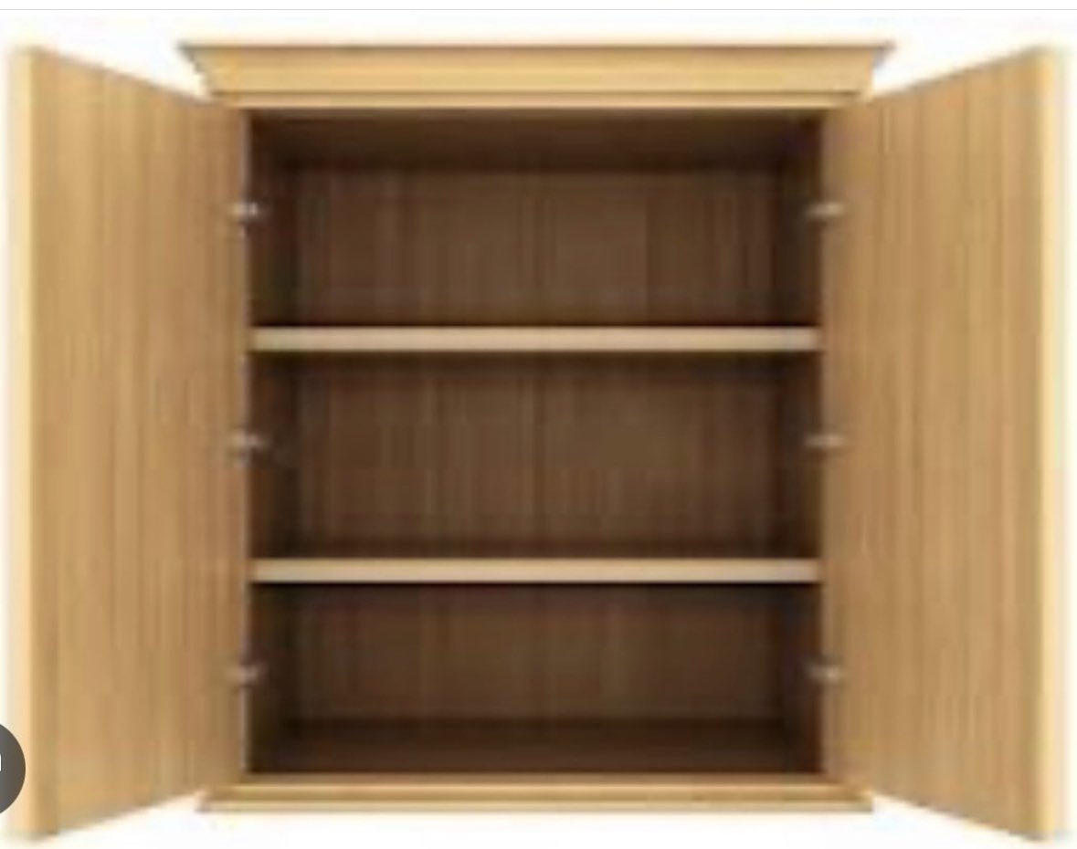Open Kitchen Cupboard Clipart