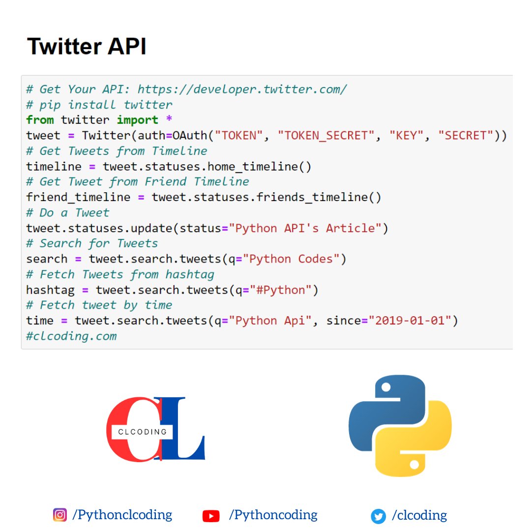 Top 12 Python Api To Automate Your Work 🧵 Thread From Python Coding Clcoding Rattibha
