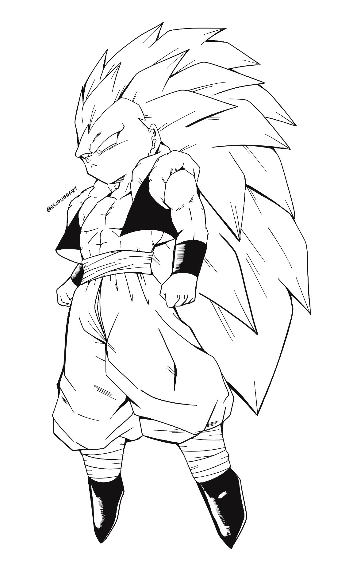 Ssj3 Gotenks How To Draw