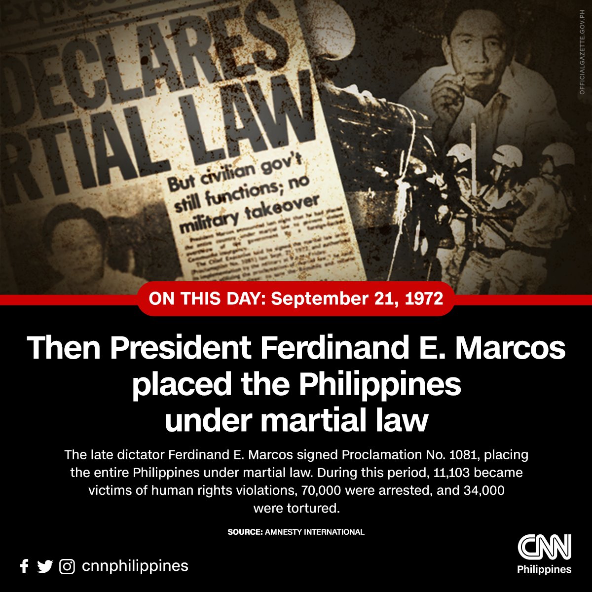 Ferdinand Marcos Martial Law Declaration
