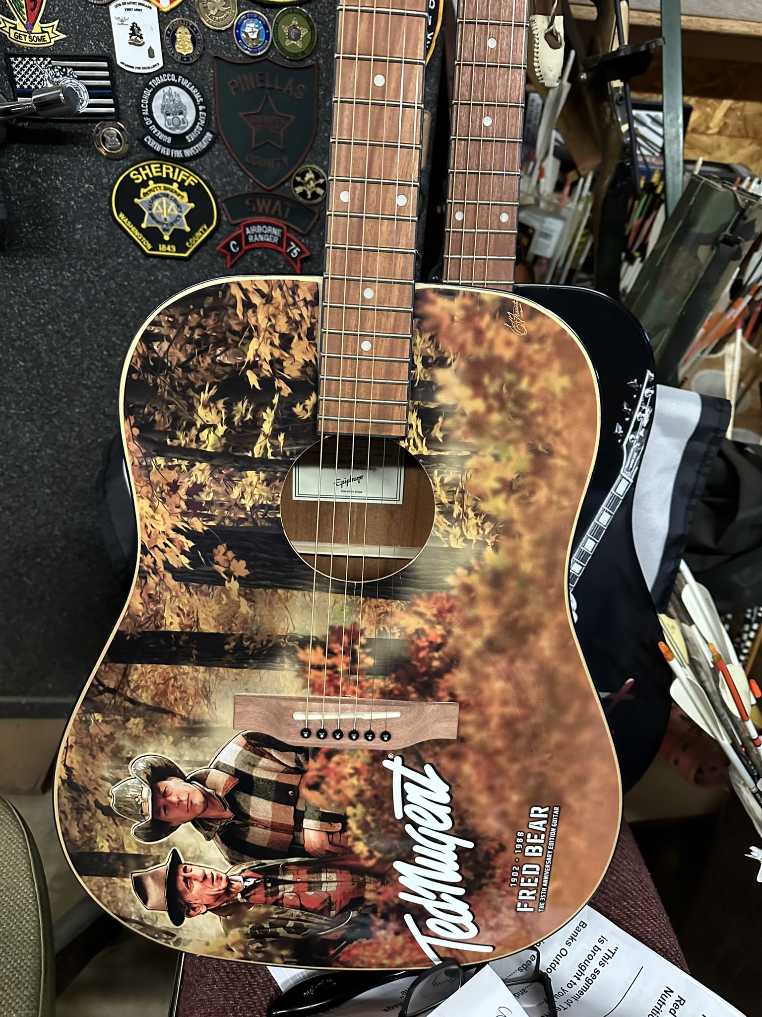 Ted Nugent Zebra Guitar