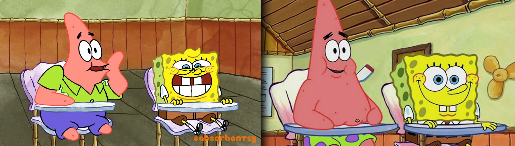 Spongebob En Patrick Als Anime