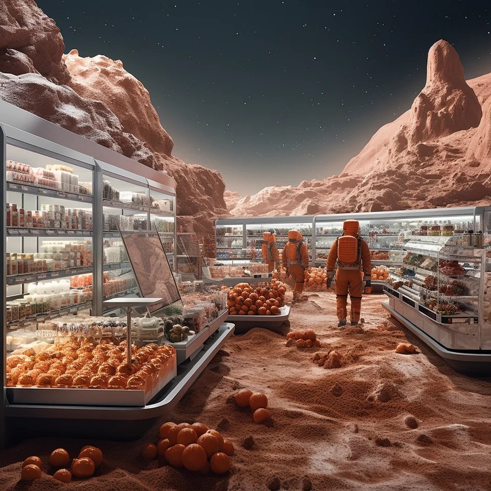 AI imagined Elon's vision of human civilization on Mars. This is ...