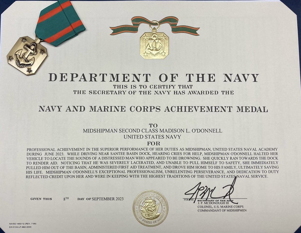 Navy Achievement Medal Citation Format
