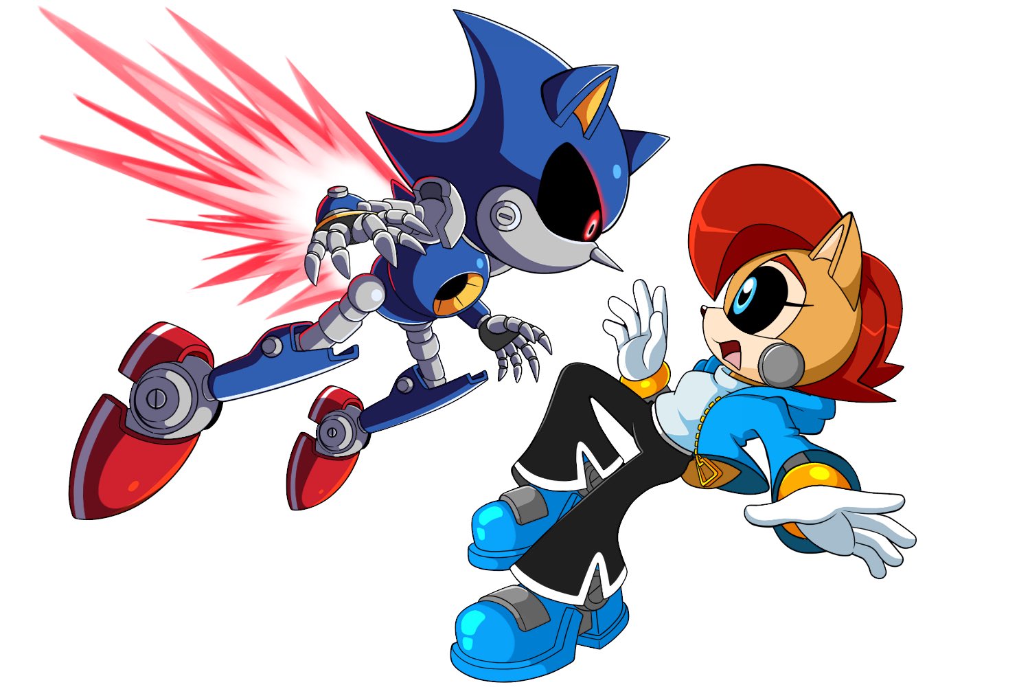 Mecha Sally Mecha Sally Vs Iron Nicole By SlashySmiley - Fur Affinity