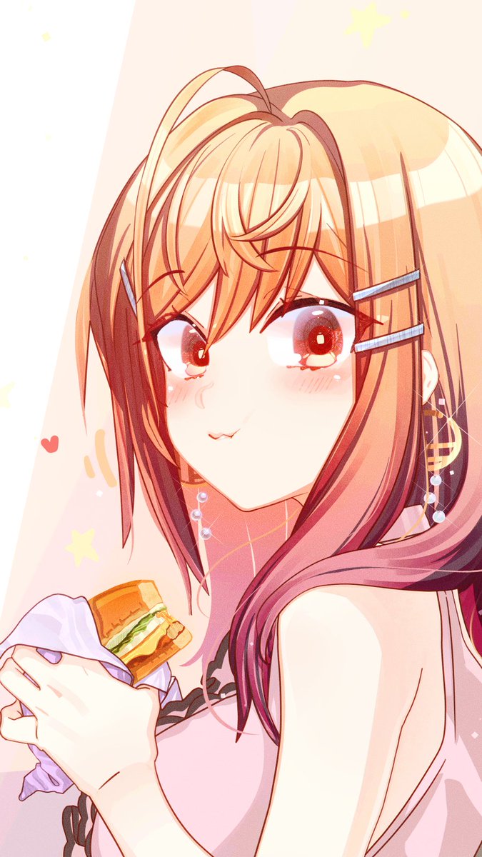 「もぐもぐ莉々華社長#ririkart 」|みくりうに⁂skeb募集中のイラスト