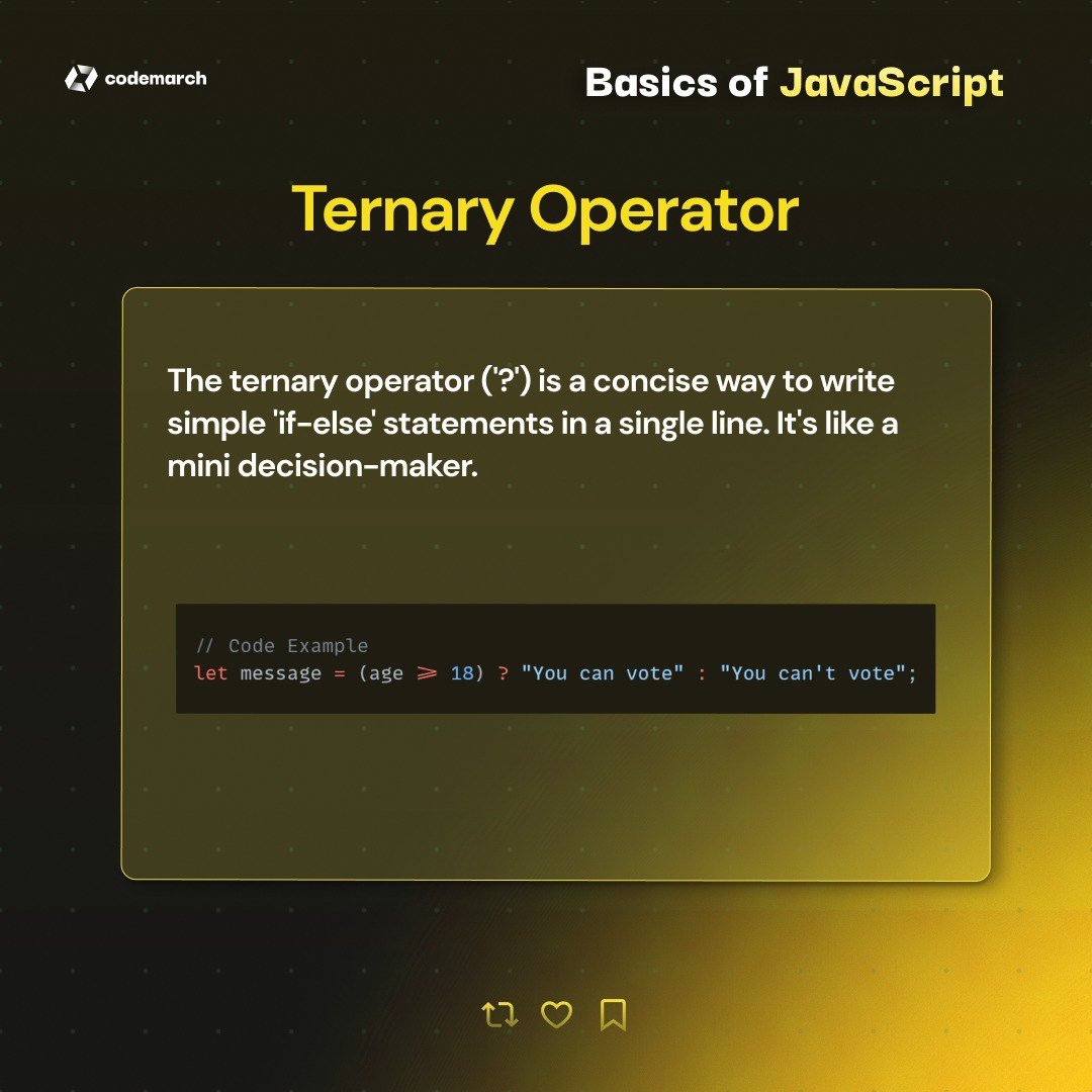 Javascript Conditional Statements: - Thread from codemarch @codemarch ...
