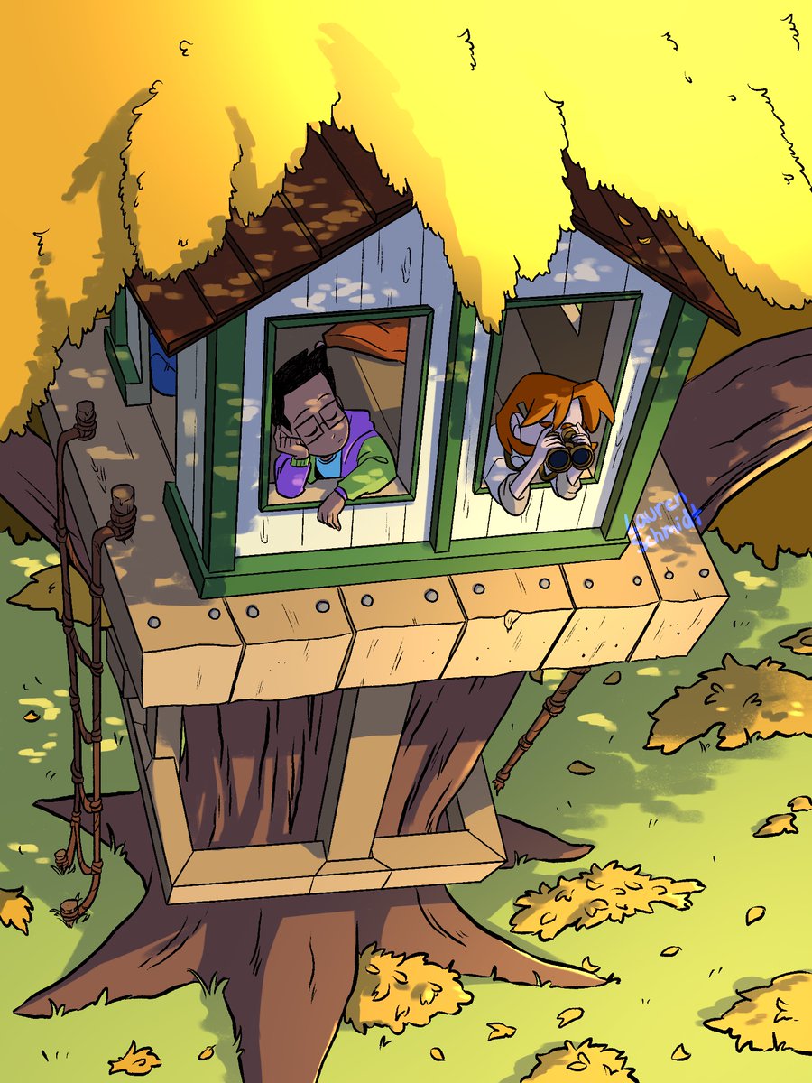 「Treehouse stakeout time! Happy last day 」|Lauren Schmidt - COMMISSIONS ...