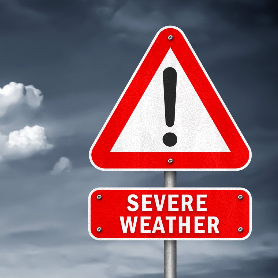 Severe Weather Warning Sign