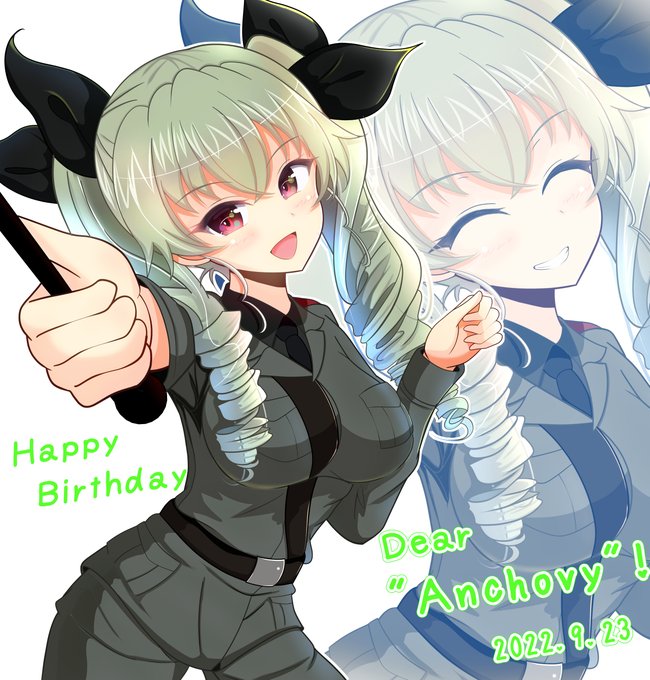 「anchovy (girls und panzer) 1girl」Fan Art(Latest)｜2pages