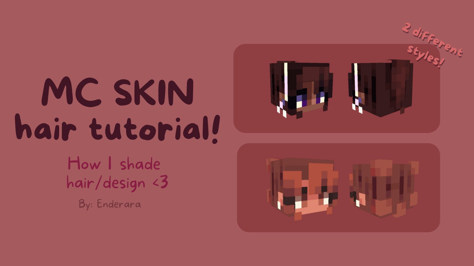 Minecraft Hair Ideas Replying To @zombiicartt How I Shade Hair On