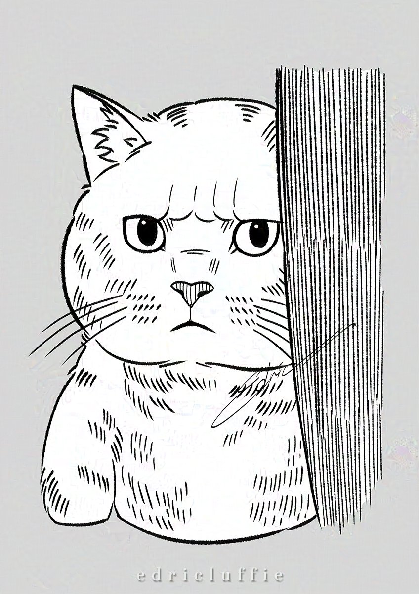 「Inktober day 8. Sus Cat #inktober2023 」edricluffieの漫画