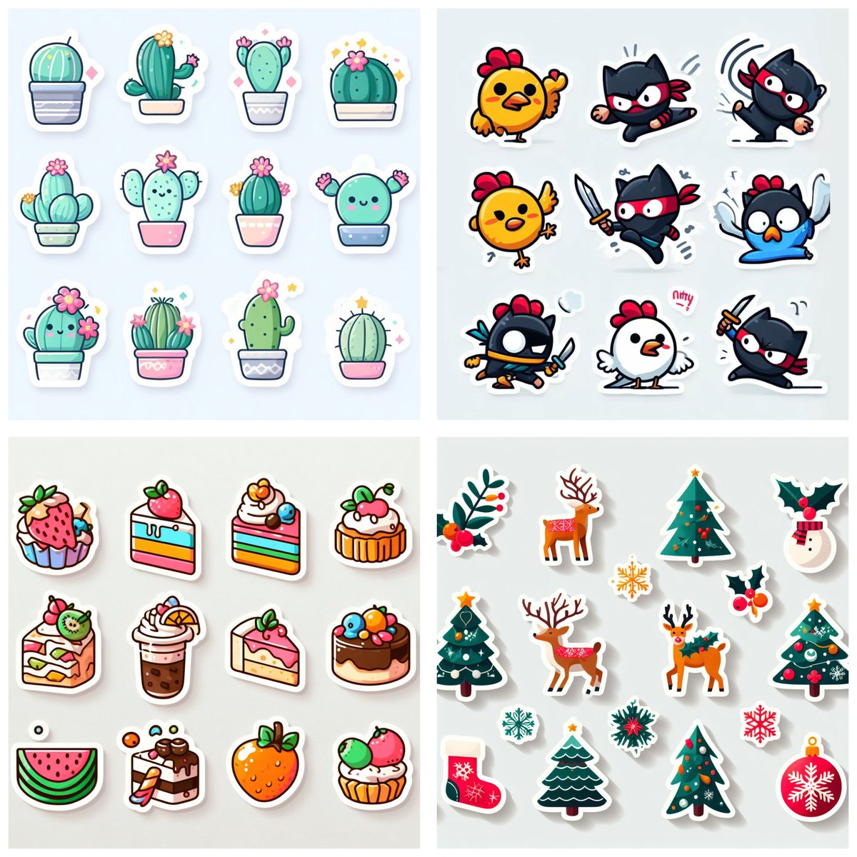 Just found that DALL-E 3 is really good at making sticker designs. You ...