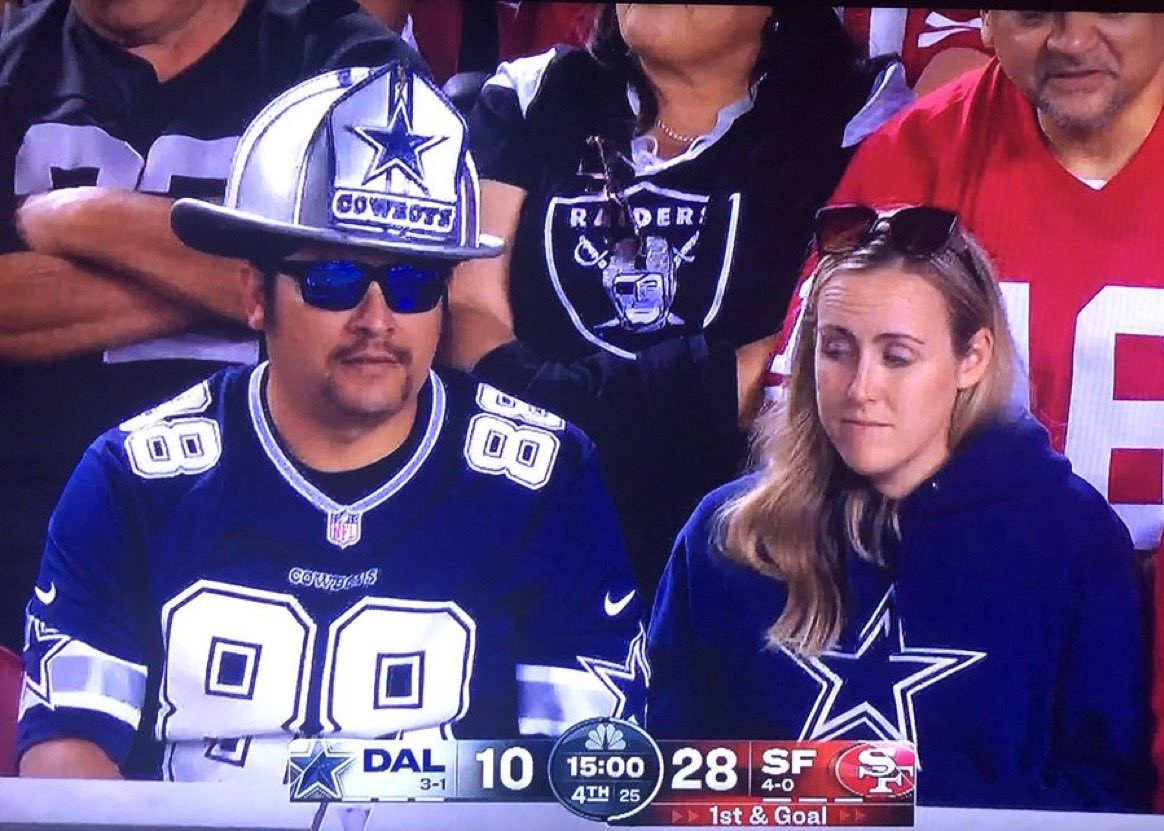 Sad Cowboys Memes Cowboys Fan On The Phone Becomes An Instant Meme