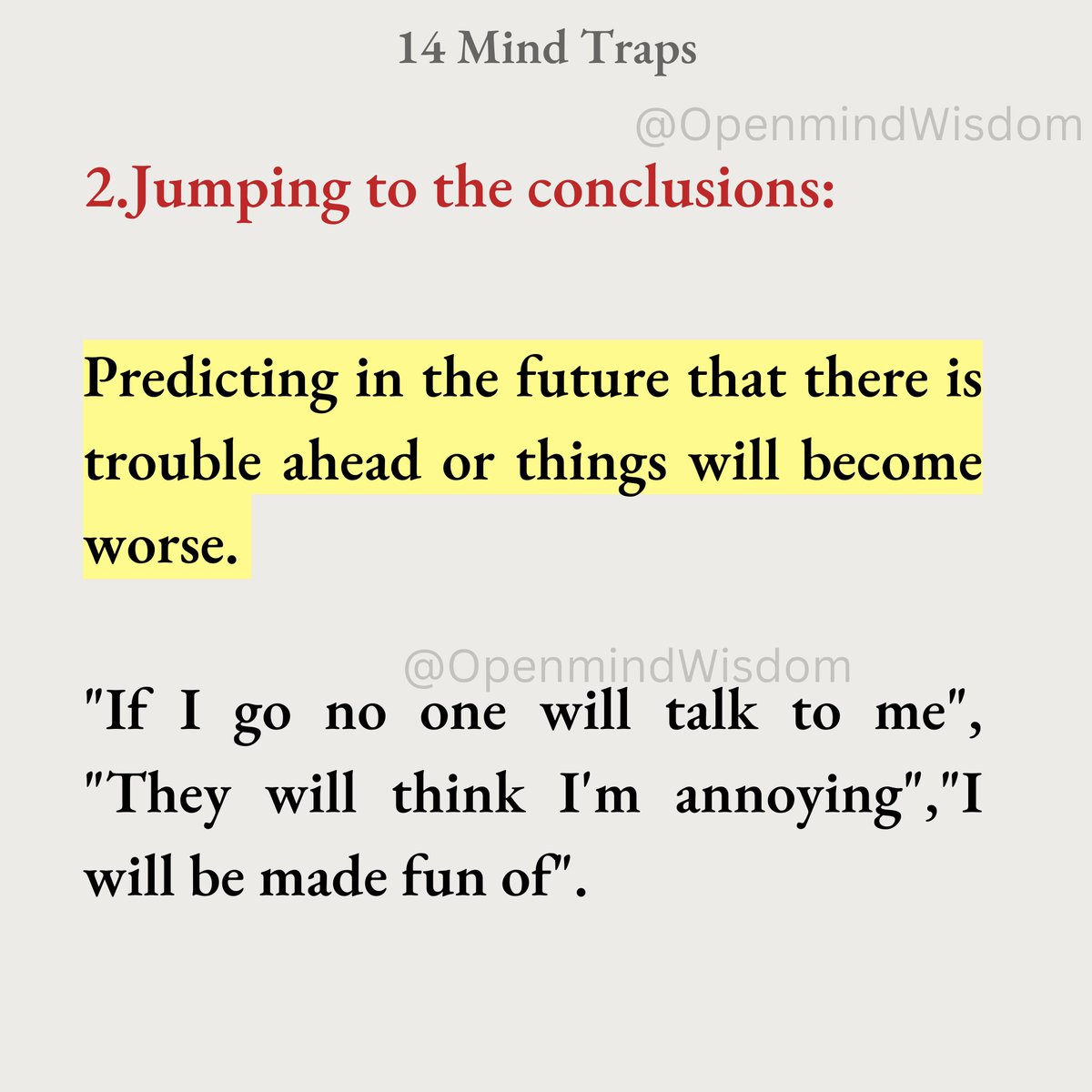 Millions of people are trapped in these "14 Mind Traps"... But those ...