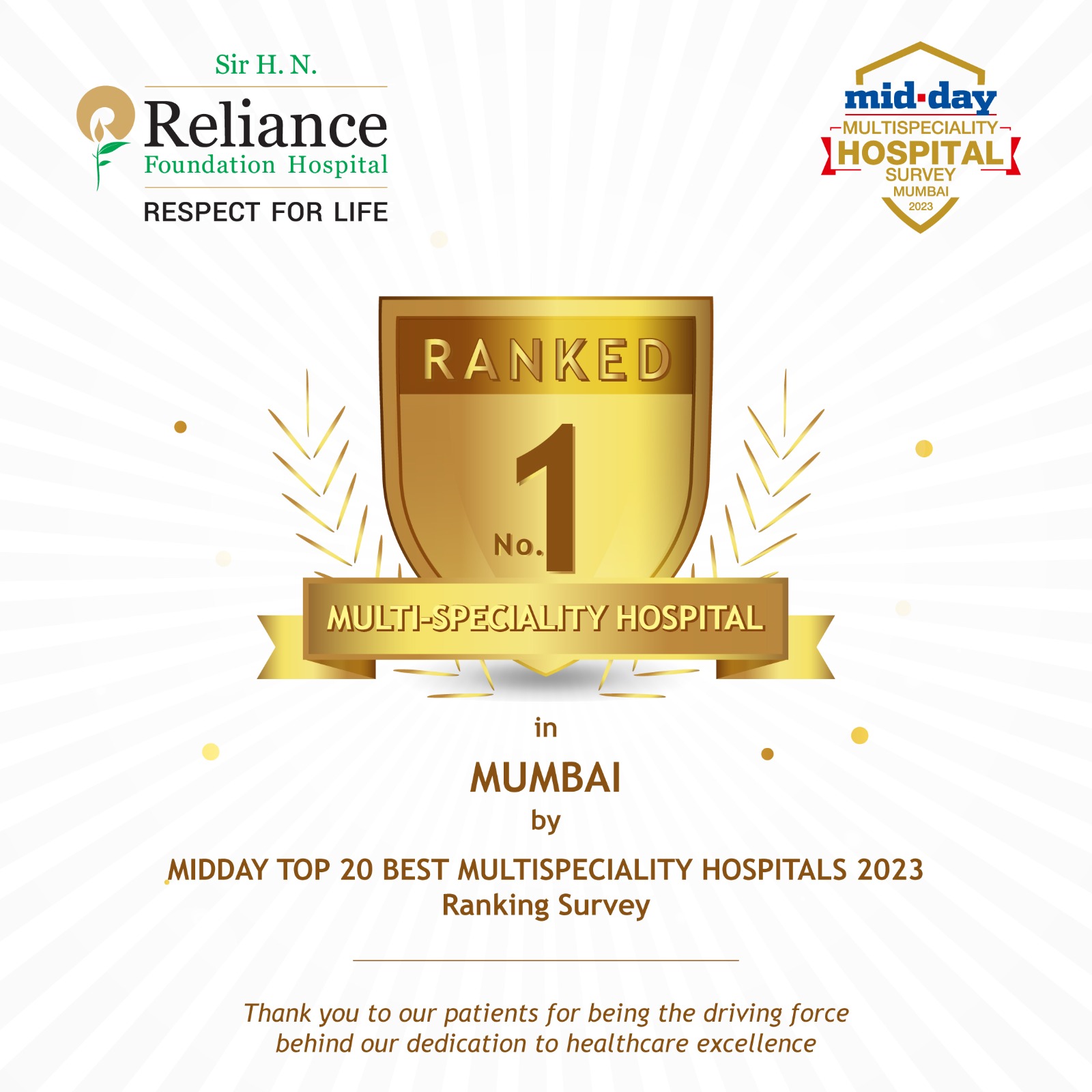 Reliance Foundation Hospital Logo Dr. Maheboob Mahamud Basade (Sir H N