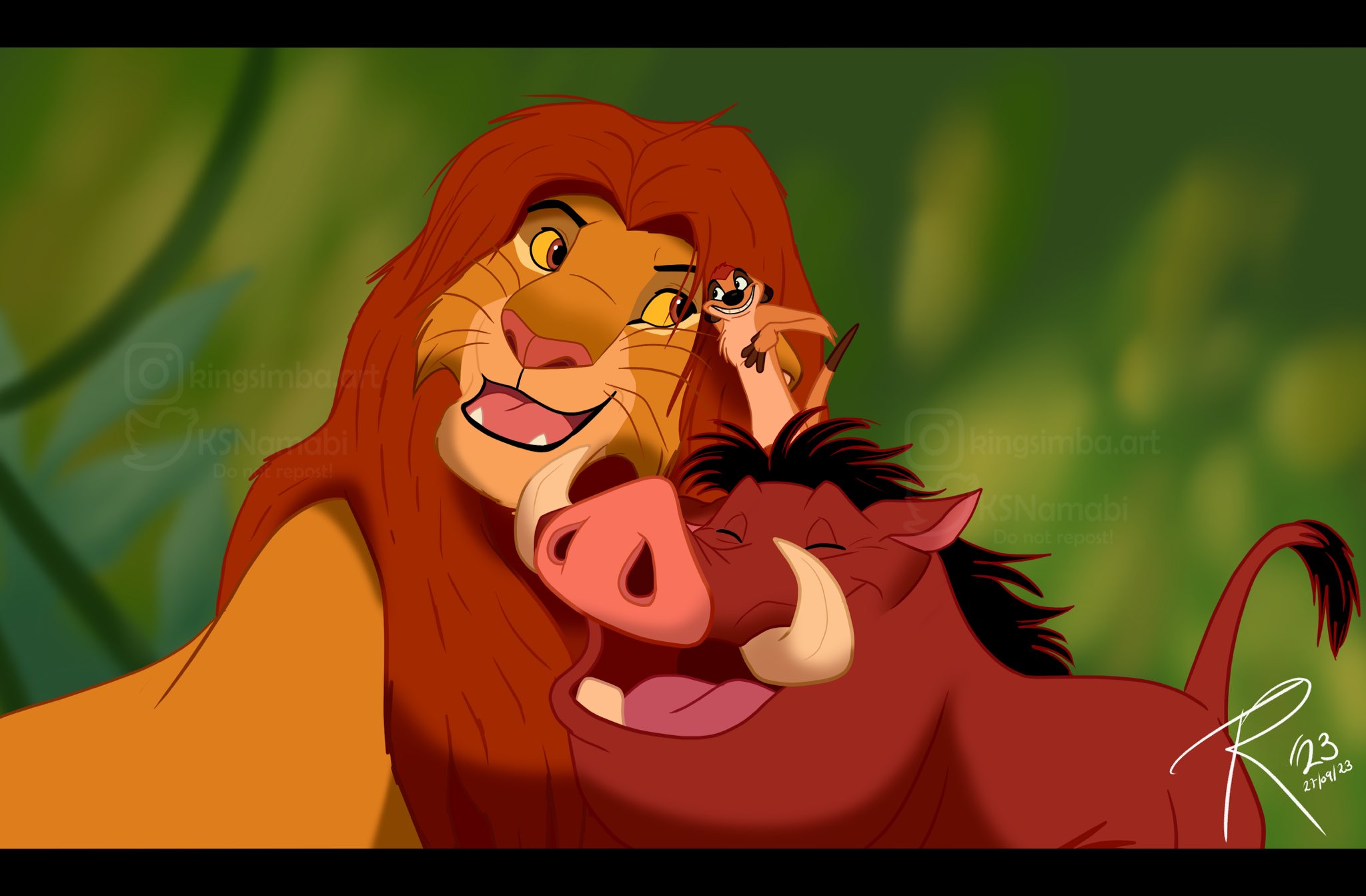 Timon And Pumbaa And Simba