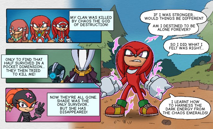 Knuckles And Shade New Fan Graphic Novel- Knuckles And The Chaotix