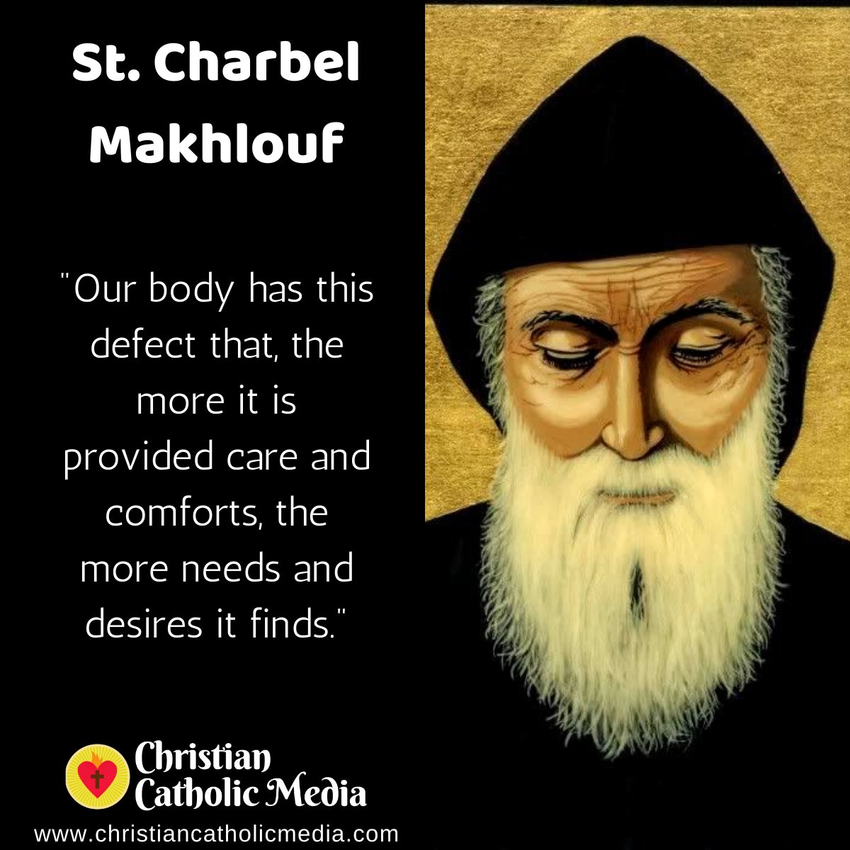 Charbel Quotes Saint Charbel Laminated CLEAR See Through And Quote