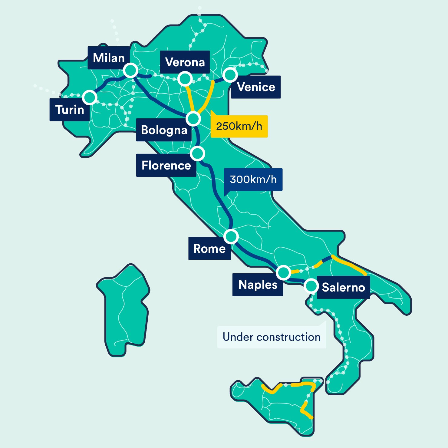 Verona Italy Train Map Review: Frecciarossa Business Class, Italy's