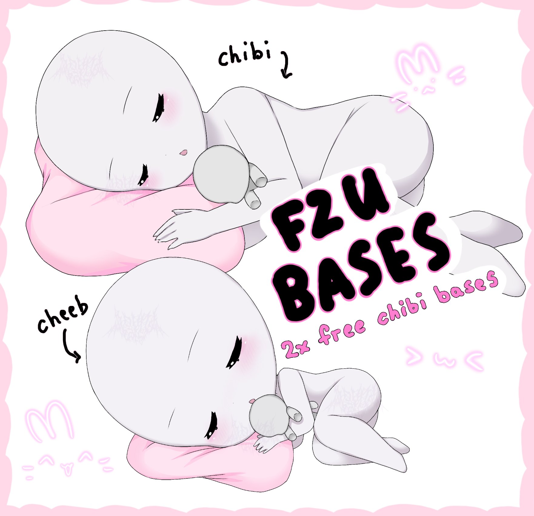 Base De Anime Chibi Bug 🩻 On X: "ive Added Two F2U Chibi Bases To