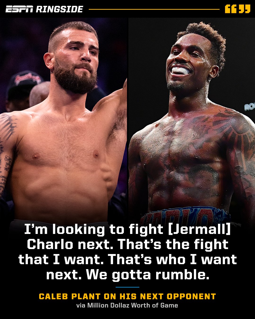 Caleb Plant wants to settle his beef with Jermall Charlo in the ring