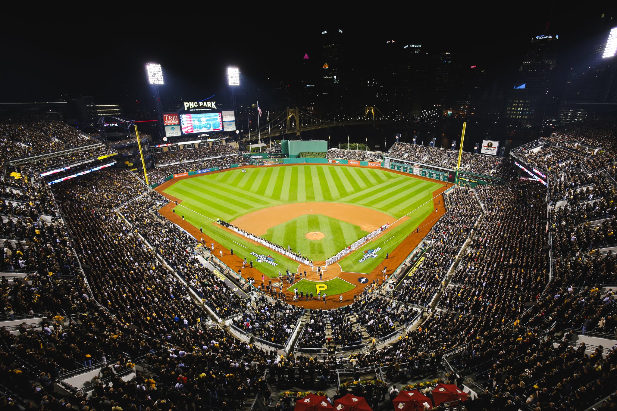 Pirates Stadium At Night